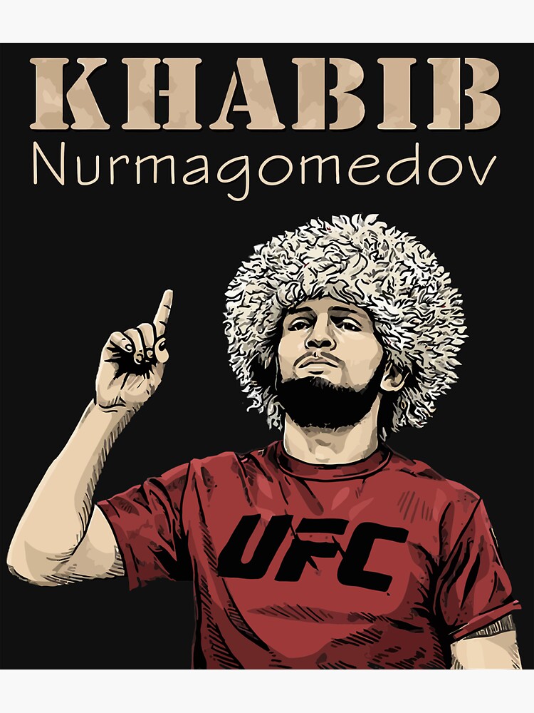 "KHABIB NURMAGOMEDOV,UFC" Sticker by vevalody | Redbubble