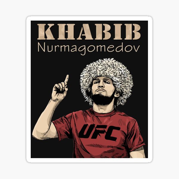 "KHABIB NURMAGOMEDOV,UFC" Sticker by vevalody | Redbubble