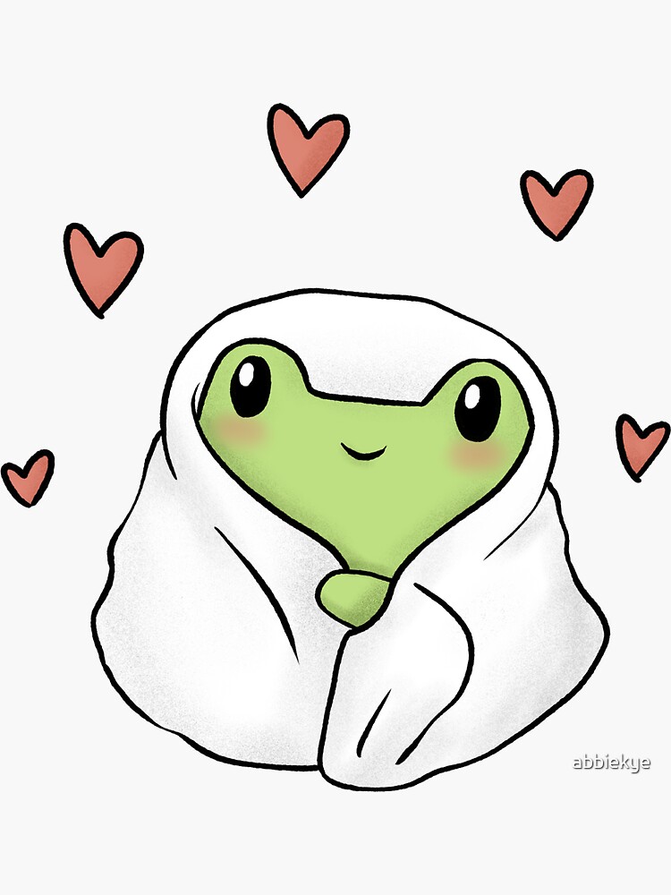 "Cancer Cuddle Frog " Sticker for Sale by abbiekye | Redbubble