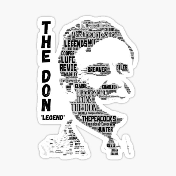 "The 'Don' Revie LUFC " Sticker for Sale by TheIcons | Redbubble