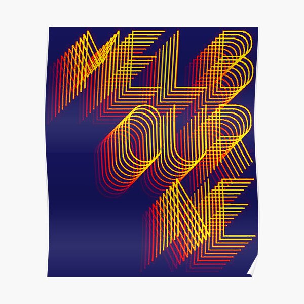 "Melbourne Australia Lettering Typography Text Arts Quotes" Poster for ...
