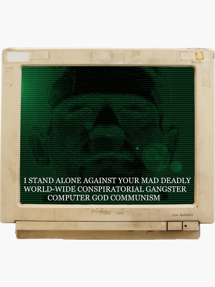 "Gangster Computer God" Sticker for Sale by tnicobradley | Redbubble