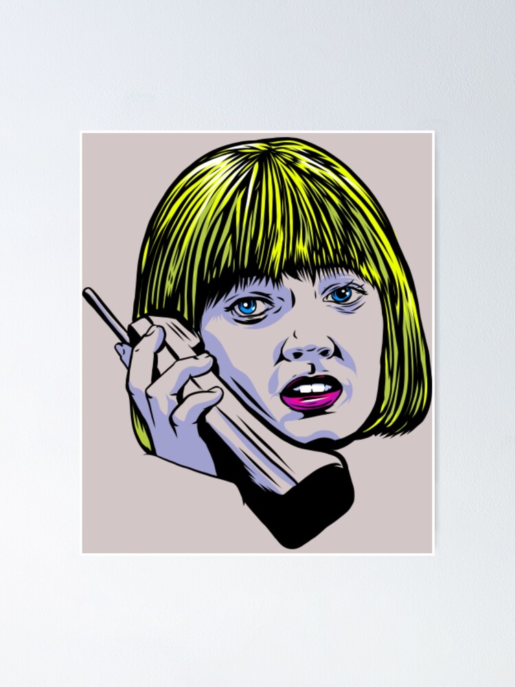 "Drew Barrymore Scream" Poster by IsoioraEusida | Redbubble