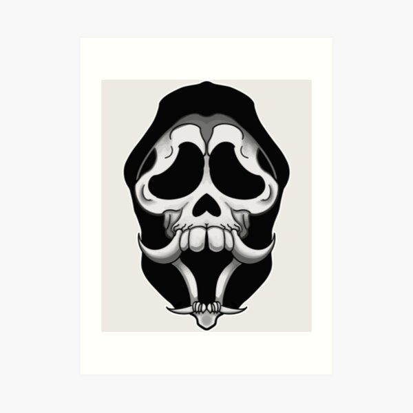 "Ghost Face Scream Ghost Face Oni" Art Print by IsoioraEusida | Redbubble