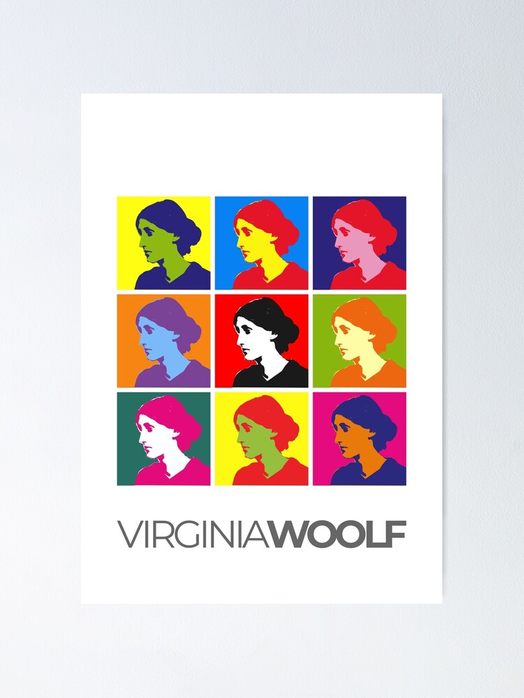 "Virginia Woolf pop-art portrait poster" Poster for Sale by CMYKStudio ...
