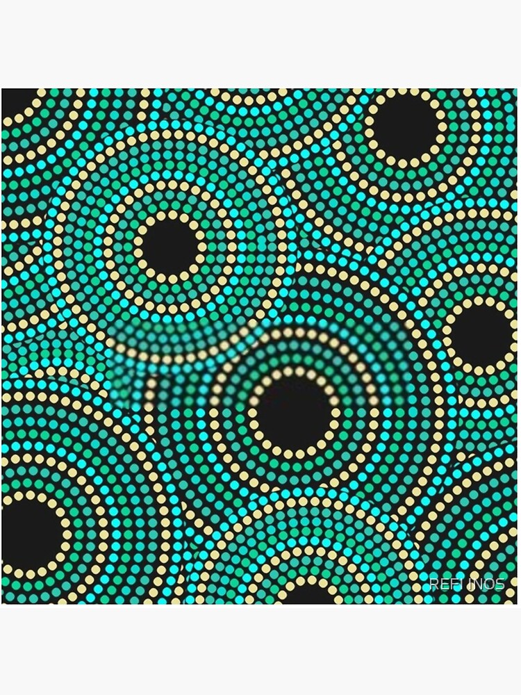 "australian aboriginal circle art, colored dots" Art Board Print for ...
