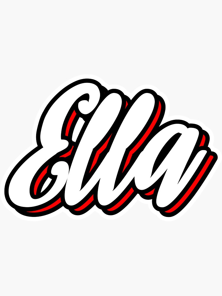"Ella first name - hand lettering design" Sticker for Sale by sulies ...