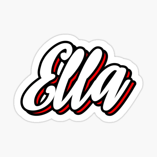 "Ella first name - hand lettering design" Sticker for Sale by sulies ...