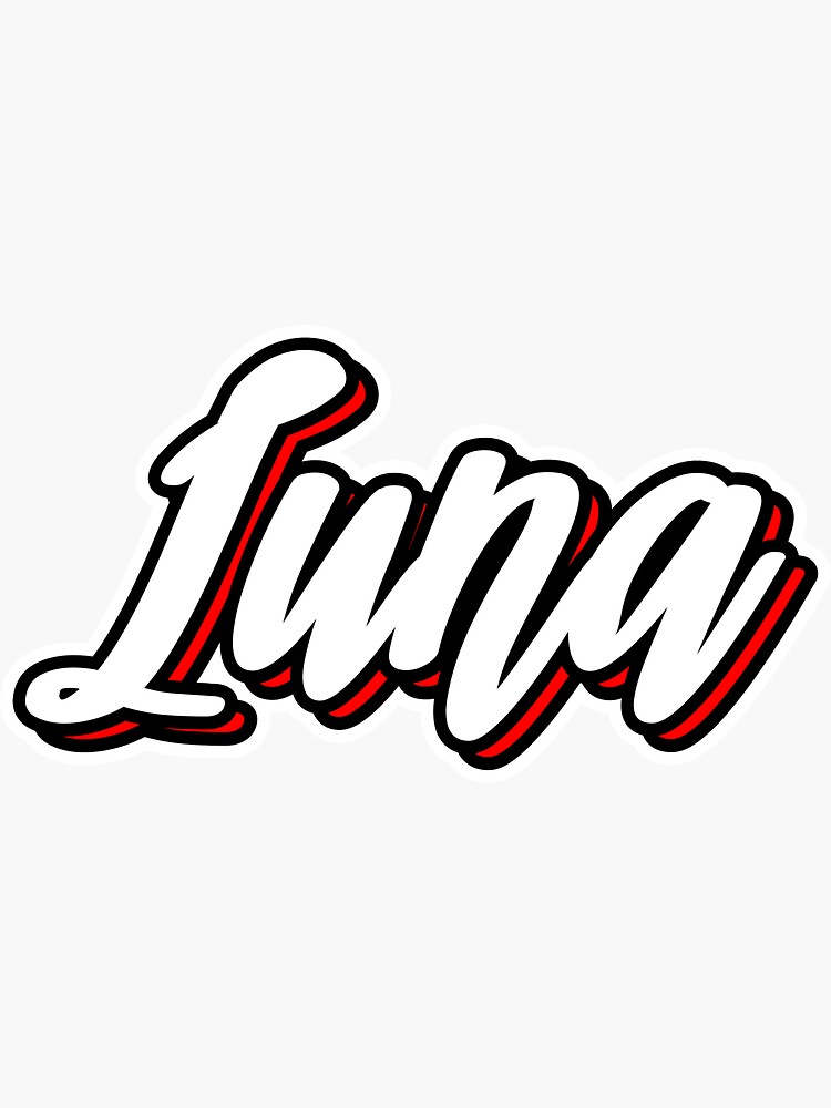 Luna First Name Hand Lettering Design Sticker For Sale By Sulies luna-first-name-hand-lettering-design-sticker-for-sale-by-sulies