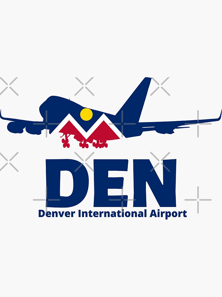 "Travel Airport Airline Denver International Airport DEN" Sticker for ...
