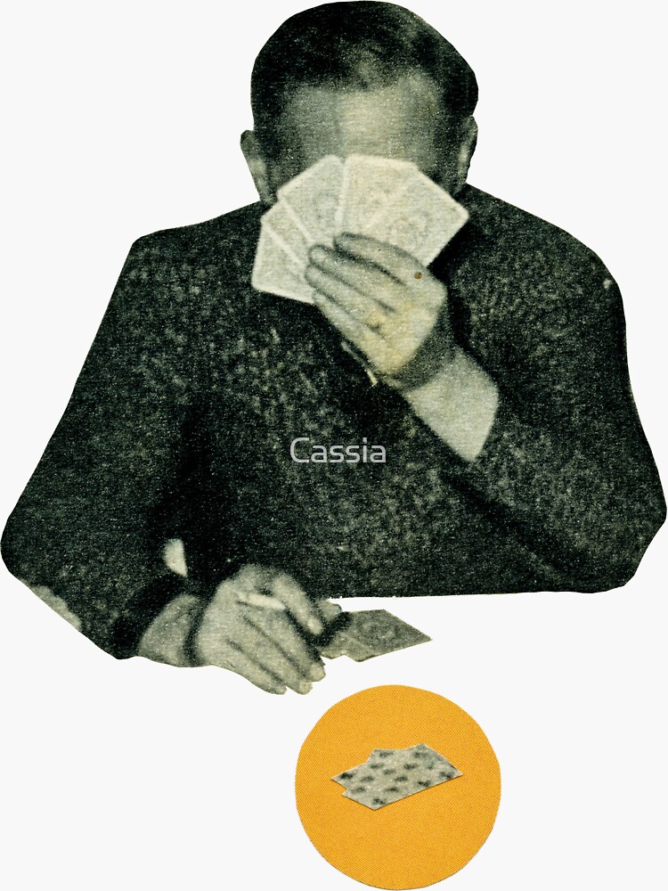 "Poker Face" Sticker by Cassia | Redbubble