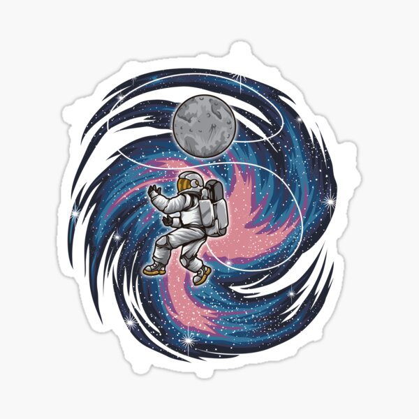 "Astronaut Floats In Space - Spaceman Galaxy" Sticker for Sale by ...