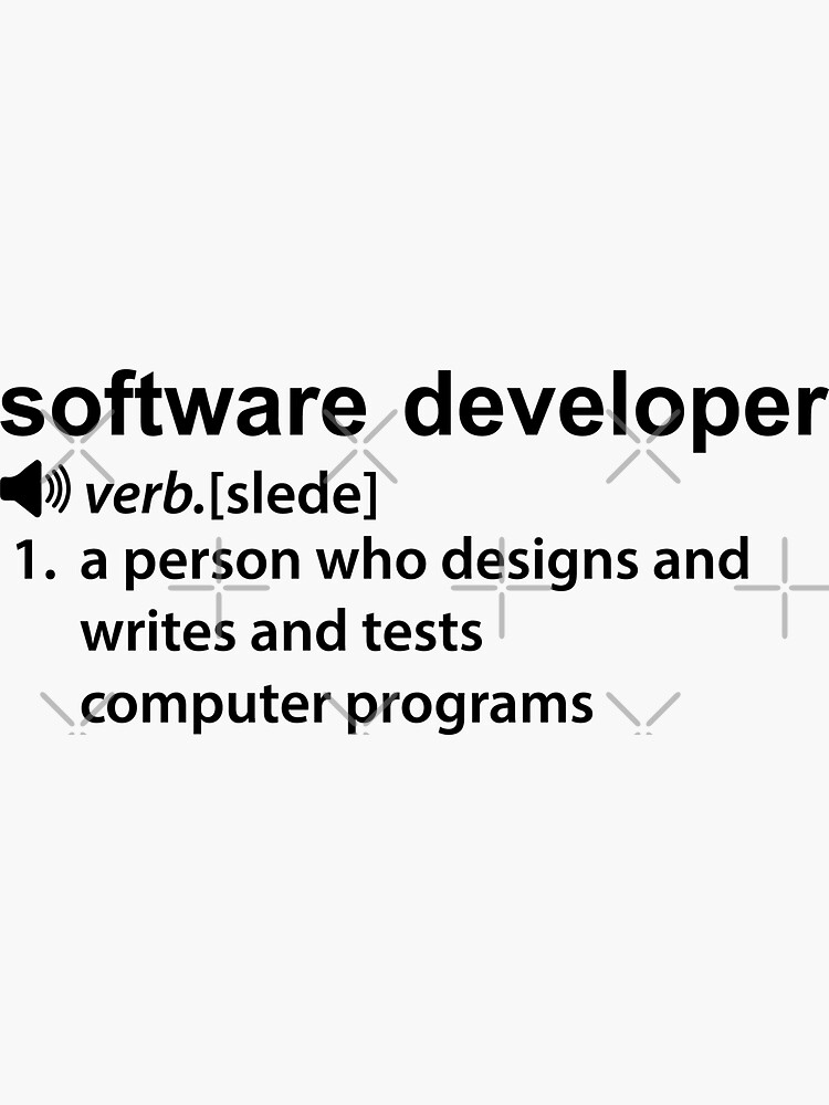 "Funny software developer Definition Sticker" Sticker by Azeddine5 ...