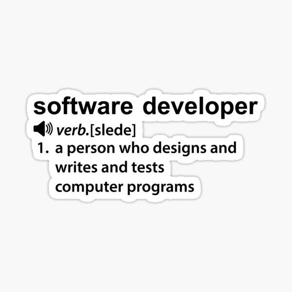 "Funny software developer Definition Sticker" Sticker by Azeddine5 ...