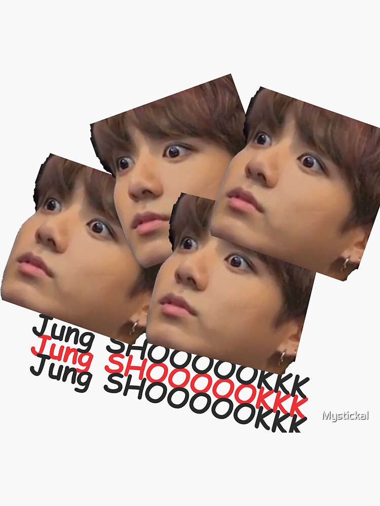 Sticker « BTS Jung Kook - Autocollants drôles de jung secoués », par ...