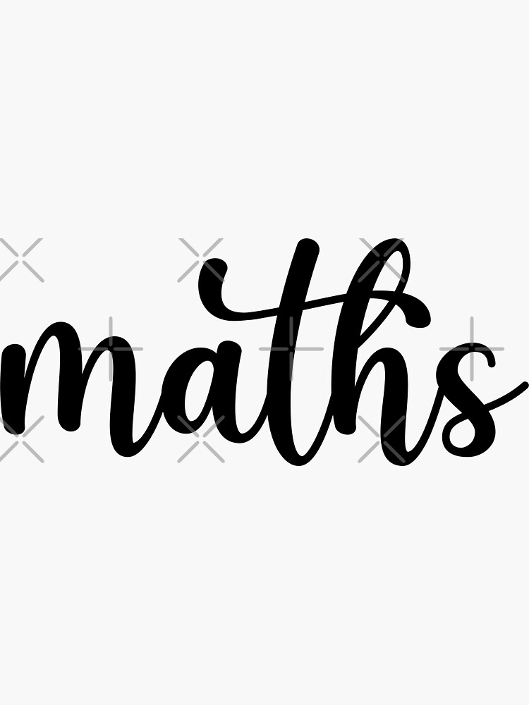 "maths label" Sticker by metanoid | Redbubble