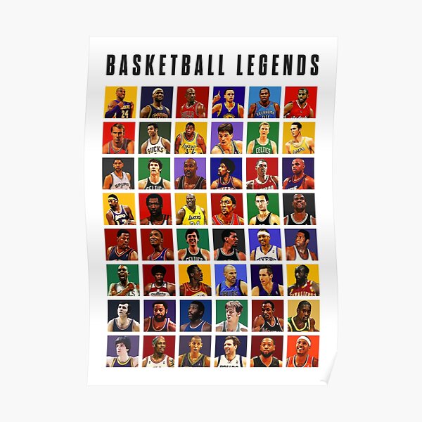 "Basketball Legends" Poster for Sale by Yurdabak | Redbubble