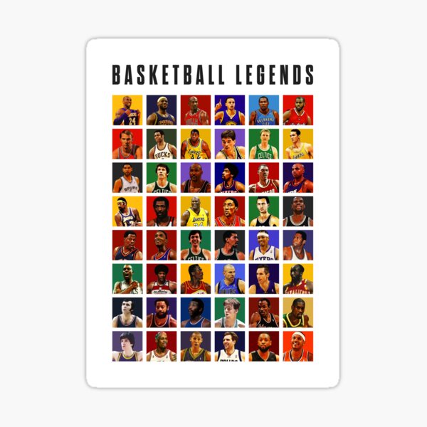 "Basketball Legends" Sticker for Sale by Yurdabak | Redbubble