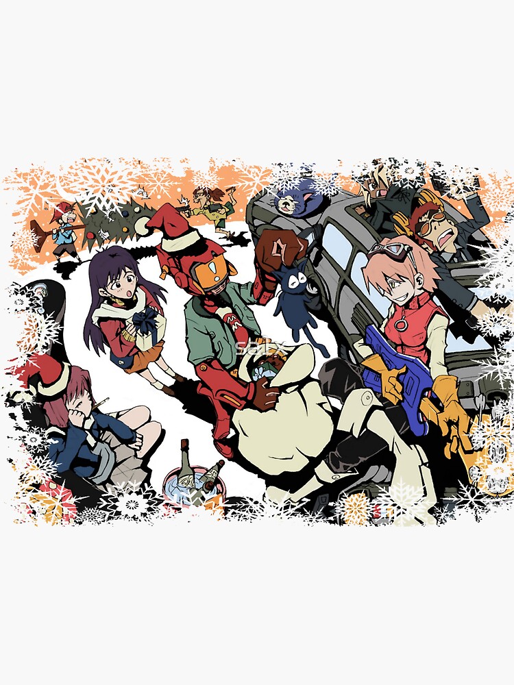 "FLCL Christmas" Sticker by sa1x | Redbubble