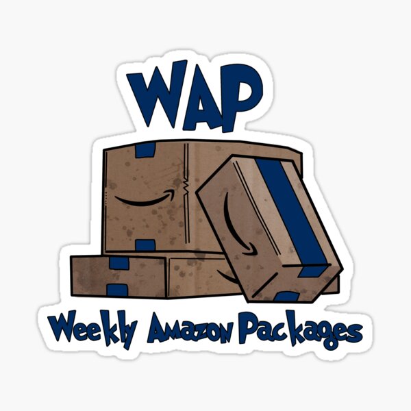 Wap Weekly Amazon Packages Sticker For Sale By Nlsdoodles Redbubble
