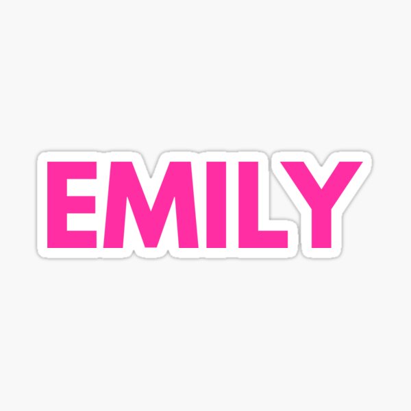 "Emily" Sticker for Sale by Letters-Art | Redbubble