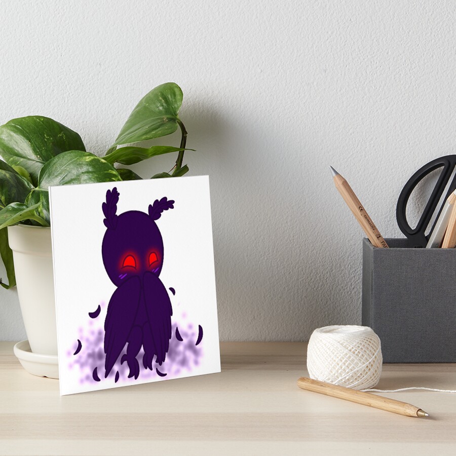 "Kawaii Mothman - Cute Mothman - Pretty Cryptids" Art Board Print for ...