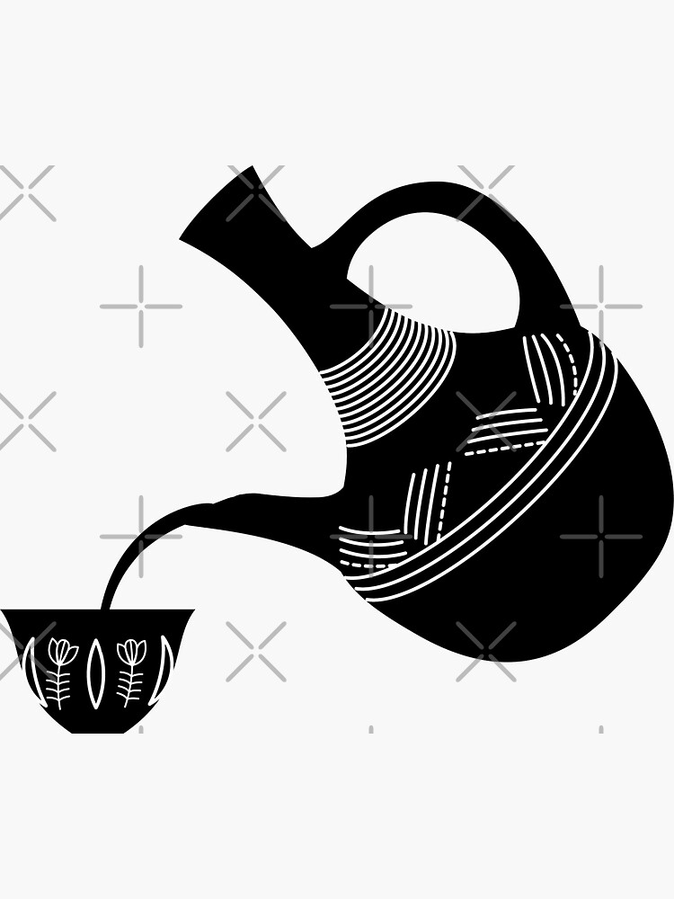 "Pouring Jebena" Sticker for Sale by yikunopia | Redbubble