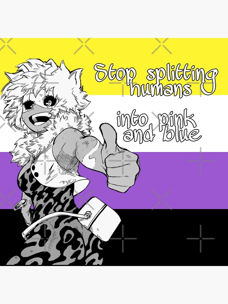 "My Hero Academia Mina Ashido Non-Binary Pride Flag" Poster by ...