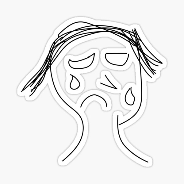 "Sadness" Sticker for Sale by NatJun | Redbubble