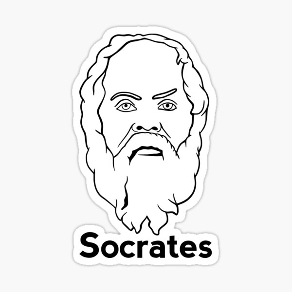 "Socrates shirt" Sticker by SozioNiko | Redbubble