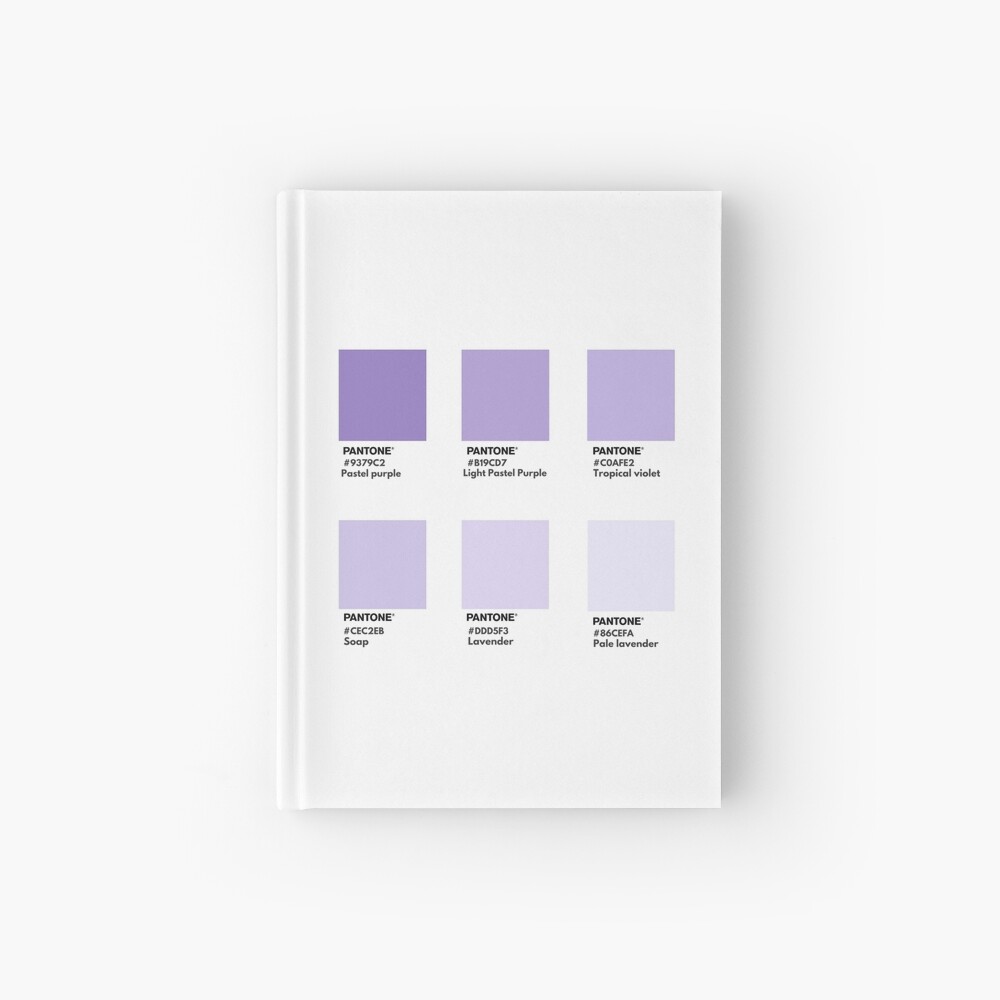 "Light purple gradient pantone color swatch" Hardcover Journal by ...