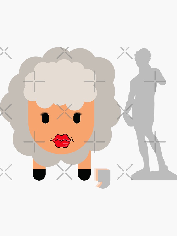 "Ew, David - Ewe David (GRAPHIC SHEEP)" Sticker by blm-bsc | Redbubble