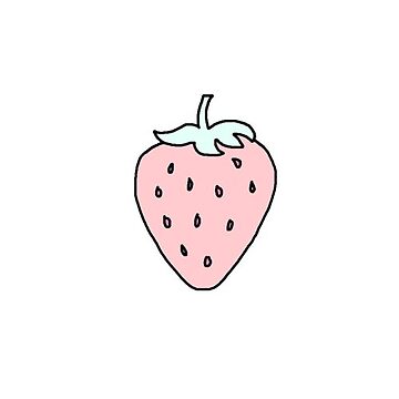 "Pink Strawberry" Sticker for Sale by Winkham | Redbubble
