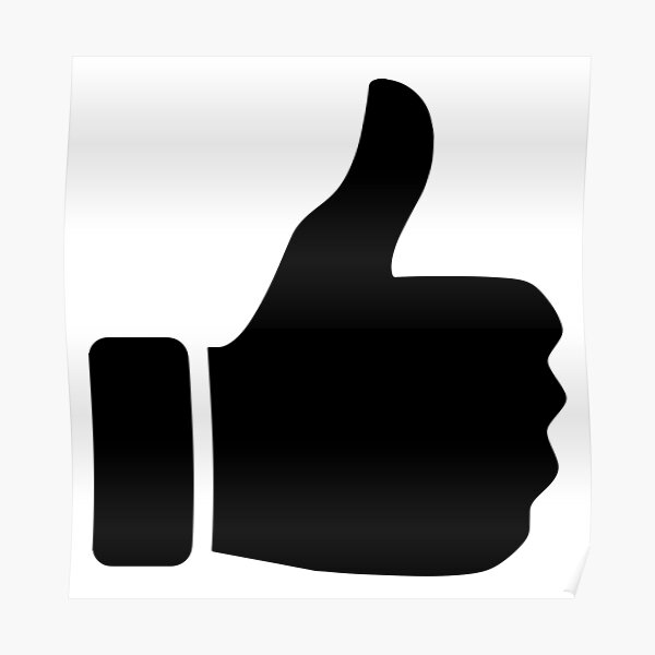 "Simple Thumbs-Up Icon" Poster for Sale by Dator | Redbubble