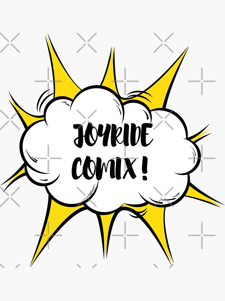 "joyride comix " Sticker by Sanskrati | Redbubble