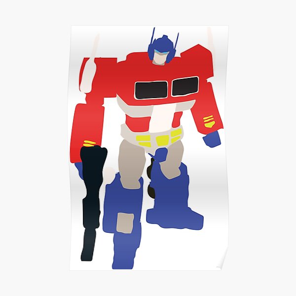 "Optimus Prime Blocky" Poster for Sale by Blitzpulse | Redbubble