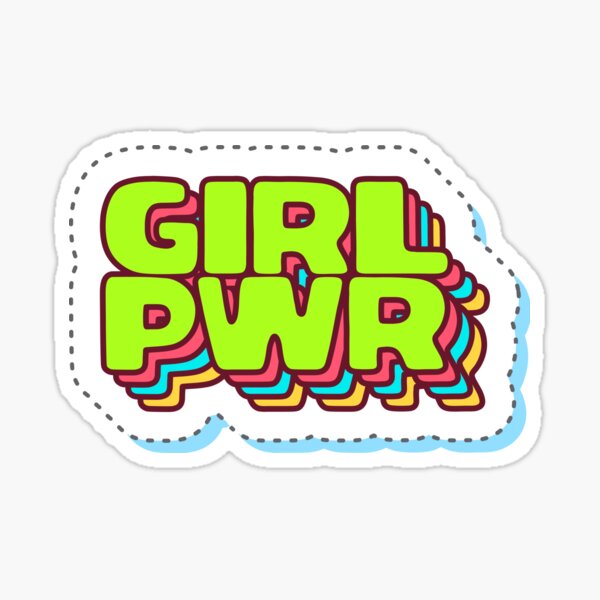 "GIRL PWR sticker icons hand drawn doodle" Sticker for Sale by H3ITH7M ...