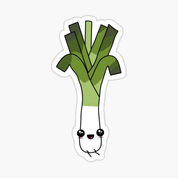 "Cartoon leek" Sticker by HomelessJedi | Redbubble