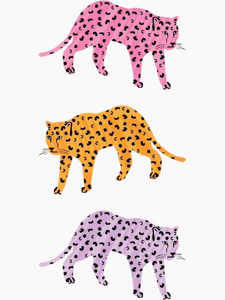 "Preppy cheetahs" Sticker for Sale by carolinanolan | Redbubble