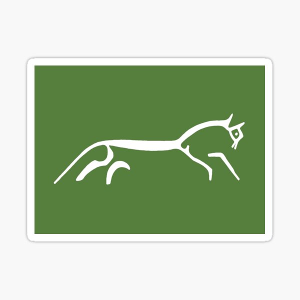 "Uffington white horse" Sticker for Sale by DotorEaon | Redbubble