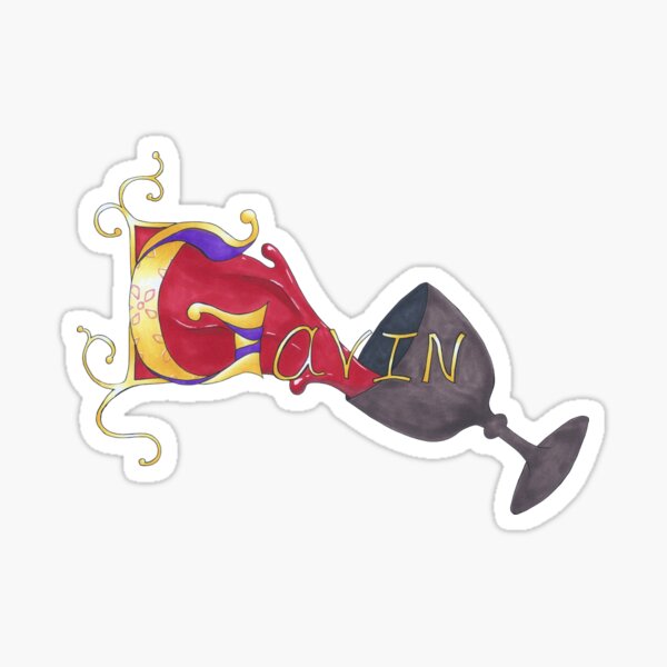 "Gavin Name Art" Sticker for Sale by AvalonUnmuzzled | Redbubble