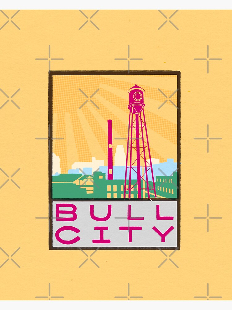 "Bull City Durham, NC" Sticker for Sale by jamiewaynick | Redbubble