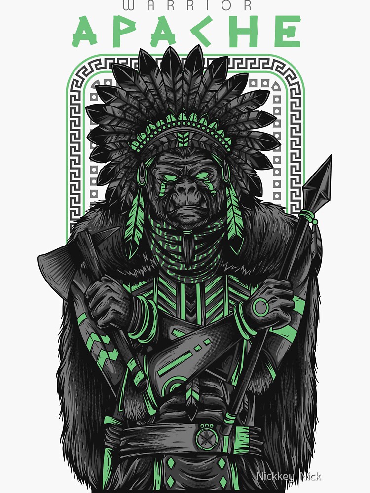 "APACHE" Sticker by nickkeynick99 | Redbubble