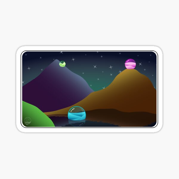 "Planet Scape 2" Sticker by Nmworks | Redbubble