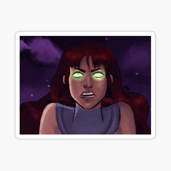 "Angry Starfire" Sticker for Sale by Lilnicsart | Redbubble