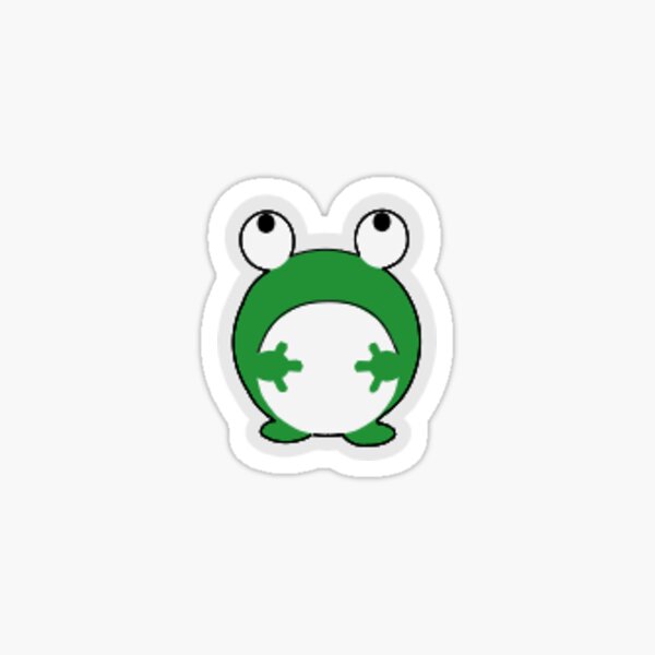 " sad green frog" Sticker for Sale by maz-k | Redbubble