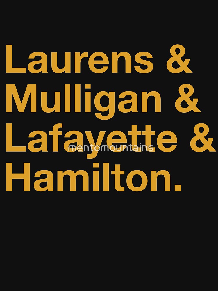 "Hamilton Names" T-shirt for Sale by mentomountains | Redbubble | john ...