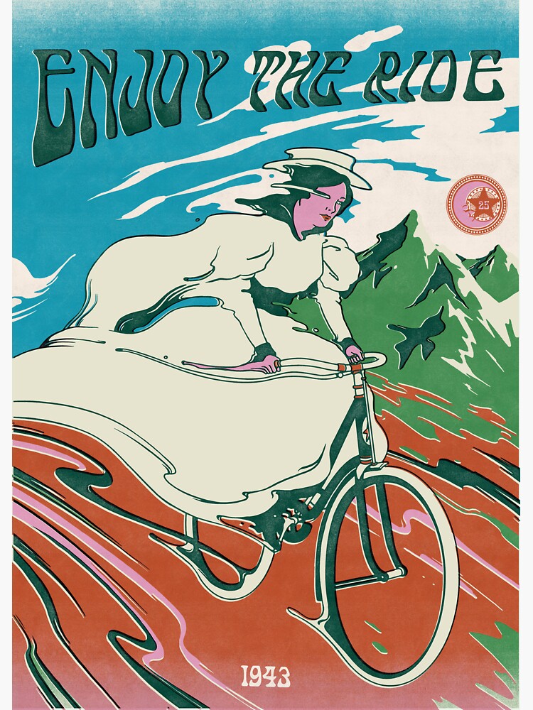 "Enjoy the ride" Sticker for Sale by mathiole | Redbubble