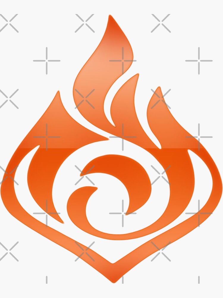 "Genshin impact - Pyro Element " Sticker for Sale by venomic-ink ...