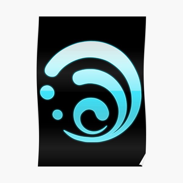 "Genshin impact - Hydro Element " Poster for Sale by venomic-ink ...